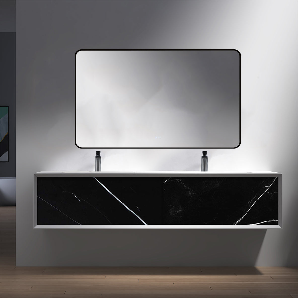 Modern Wallmount Vanities Combination kit 2 - WV2502 + BASIN2502 ...