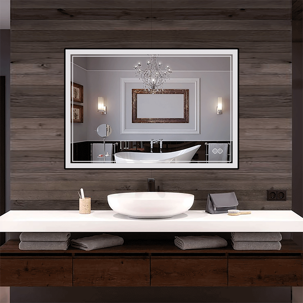 INFINITY SP Front-lit Framed Bathroom LED Vanity Mirror - LEDBMF217 ...