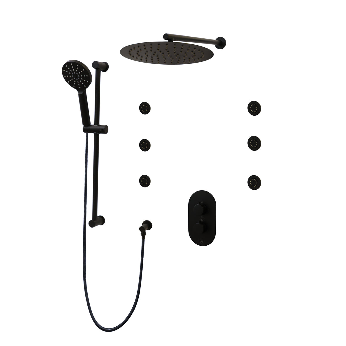 CRYSTAL Three Way Thermostatic Shower System - Kit 3 — KODAEN INC.